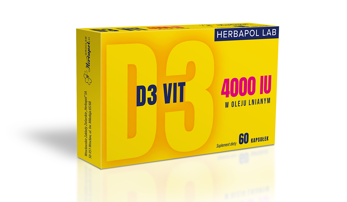 D3 Vit 4000 IU Herbapol Lab - kapsułki miękkie, suplement diety, Inne ...